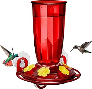 Amazon.com : Kingsyard Glass Hummingbird Feeder for Outdoors Hanging ...