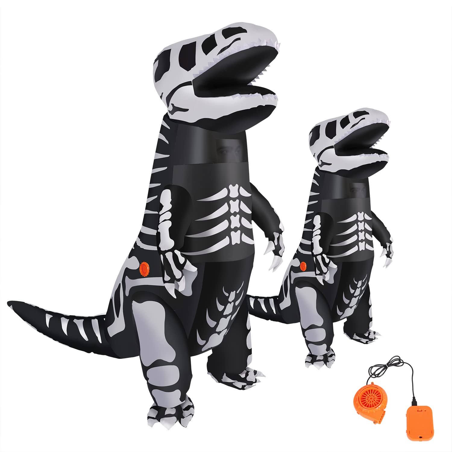 Ruirtarci Inflatable Skeleton Dinosaur,T-Rex Costume for Adults Costume ...