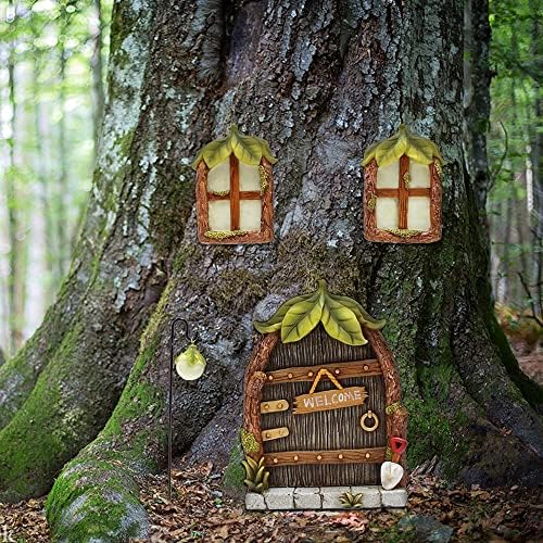 Opening Fairy Door and Window for Trees with Light – Glow in The Dark ...