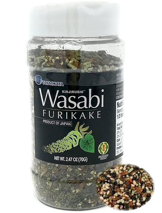 Amazon.com : Furikake Seasoning Japanese with Wasabi (2.47oz) - 1 ...