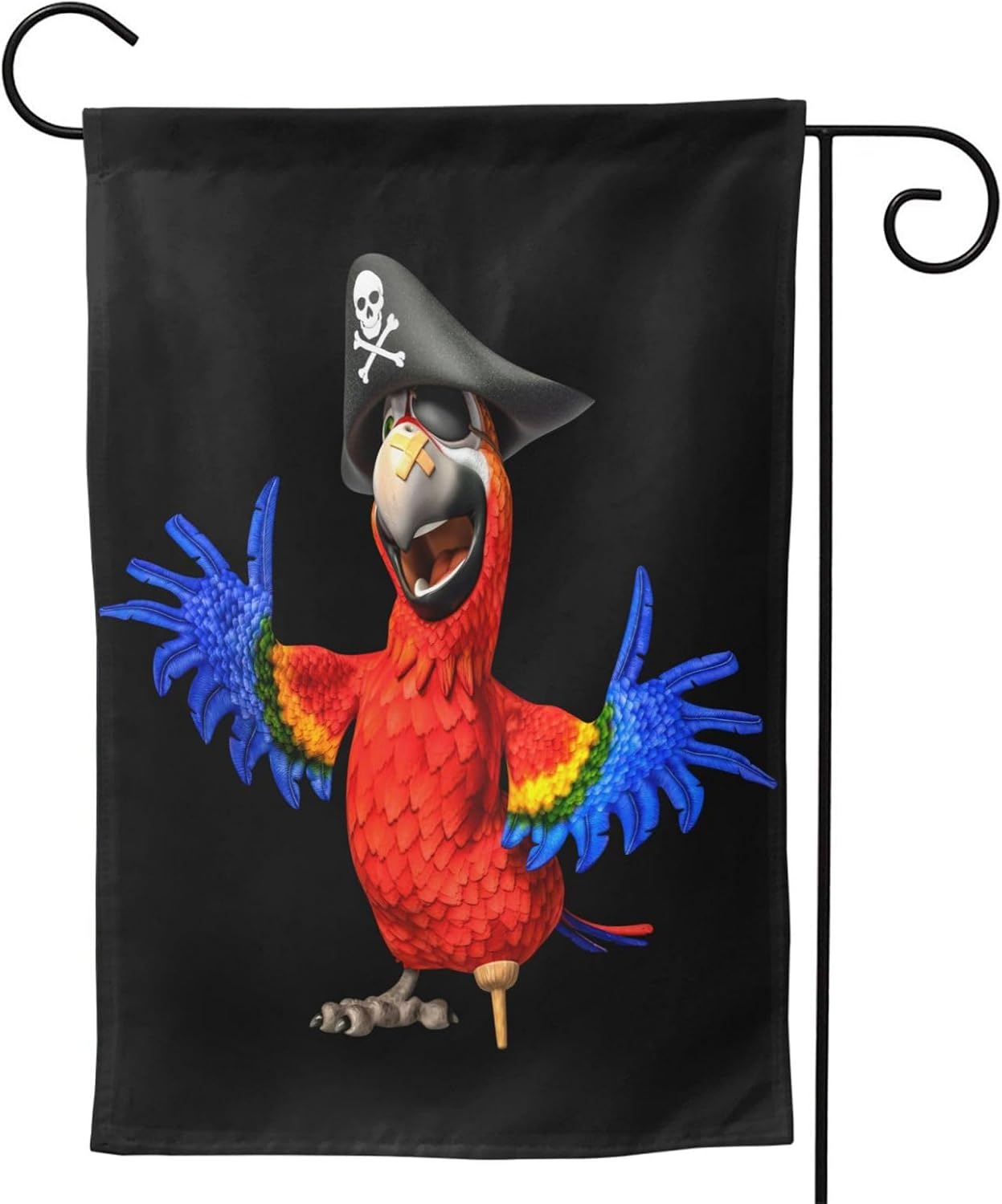 Amazon.com : Parrot Pirate Garden Flag 12x18 Inch Outside Breeze ...