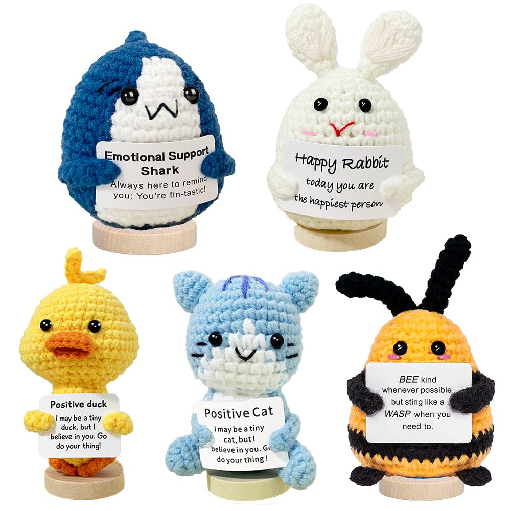 Amazon.com: AicooFest 5PCS Positive Crochet Animals Potato Emotional ...