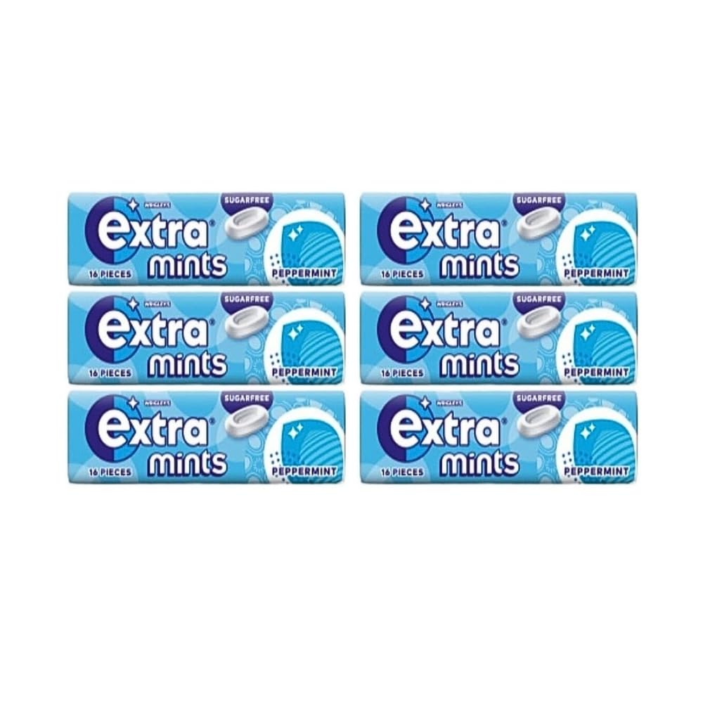Wrigleys Extra Mints Sugarfree Peppermint 16pcs x 6 Packs : Amazon.co.uk: Grocery