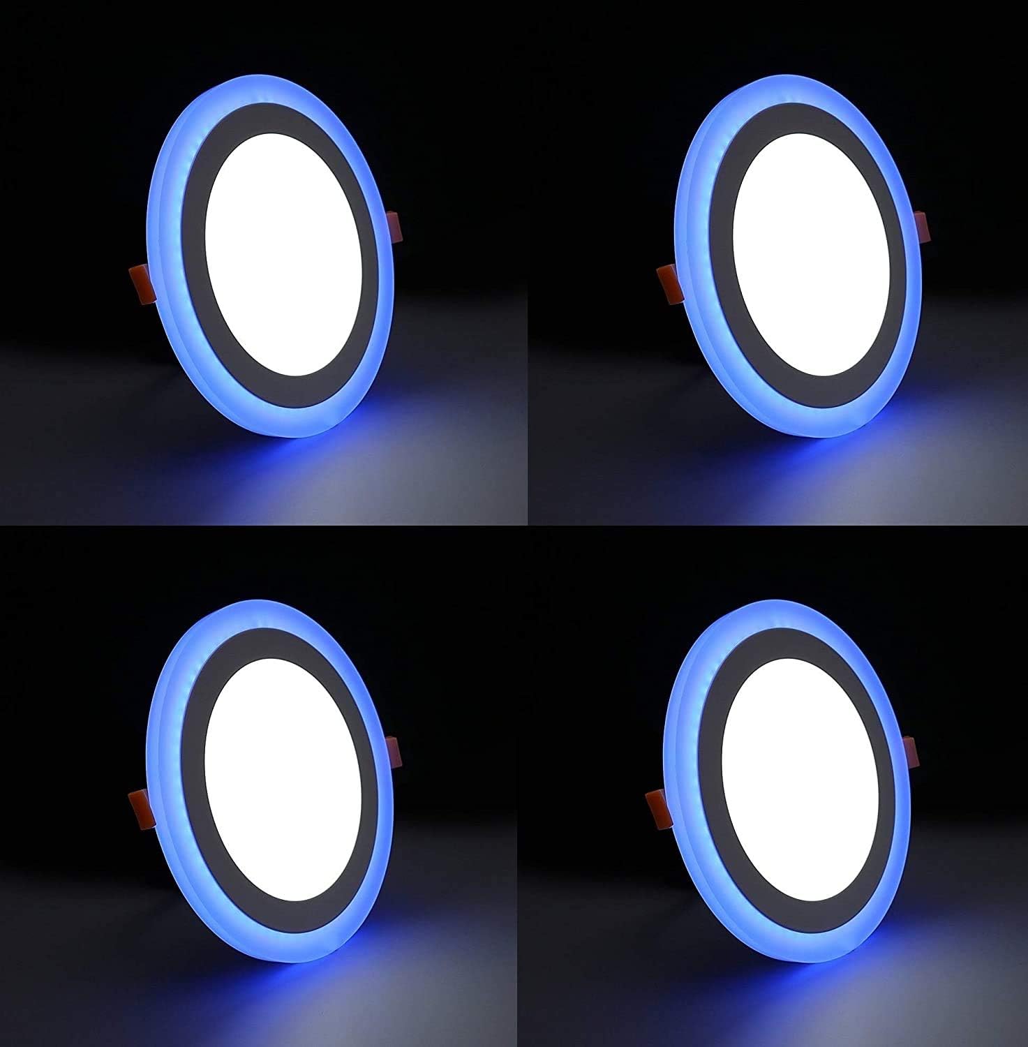 Errol 6W LED Double Color(Blue and White) Round Conceal Panel Ceiling ...