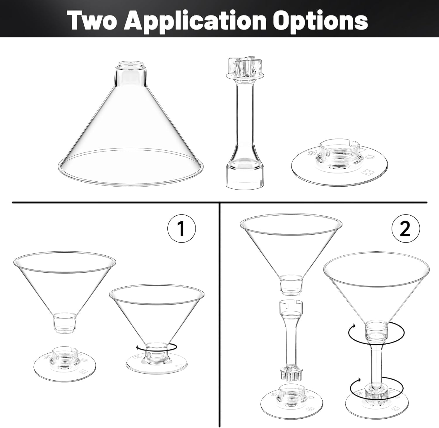 Snapklik.com : 40 PCS Mini Plastic Martini Glasses, 5oz Disposable ...