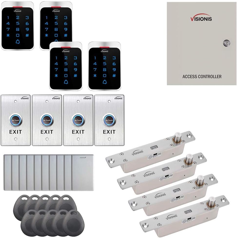 Amazon.com: Visionis FPC-7309 Four Door Access Control for 4 Doors TCP ...