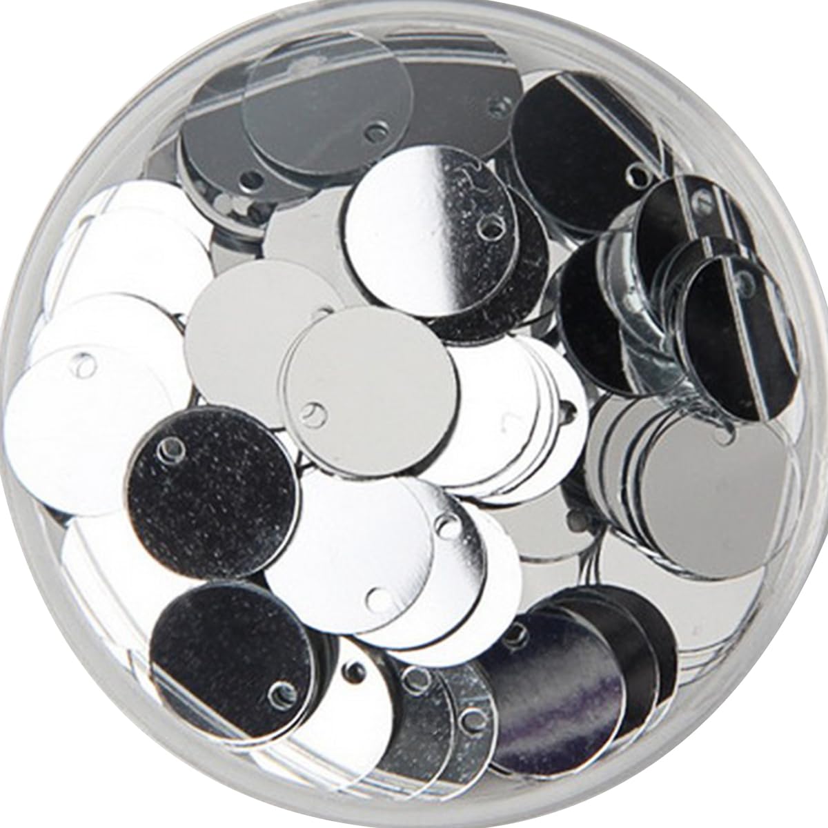 Amazon.com: homeemoh 150pcs Flat Round Sequin Paillettes 10mm PVC ...