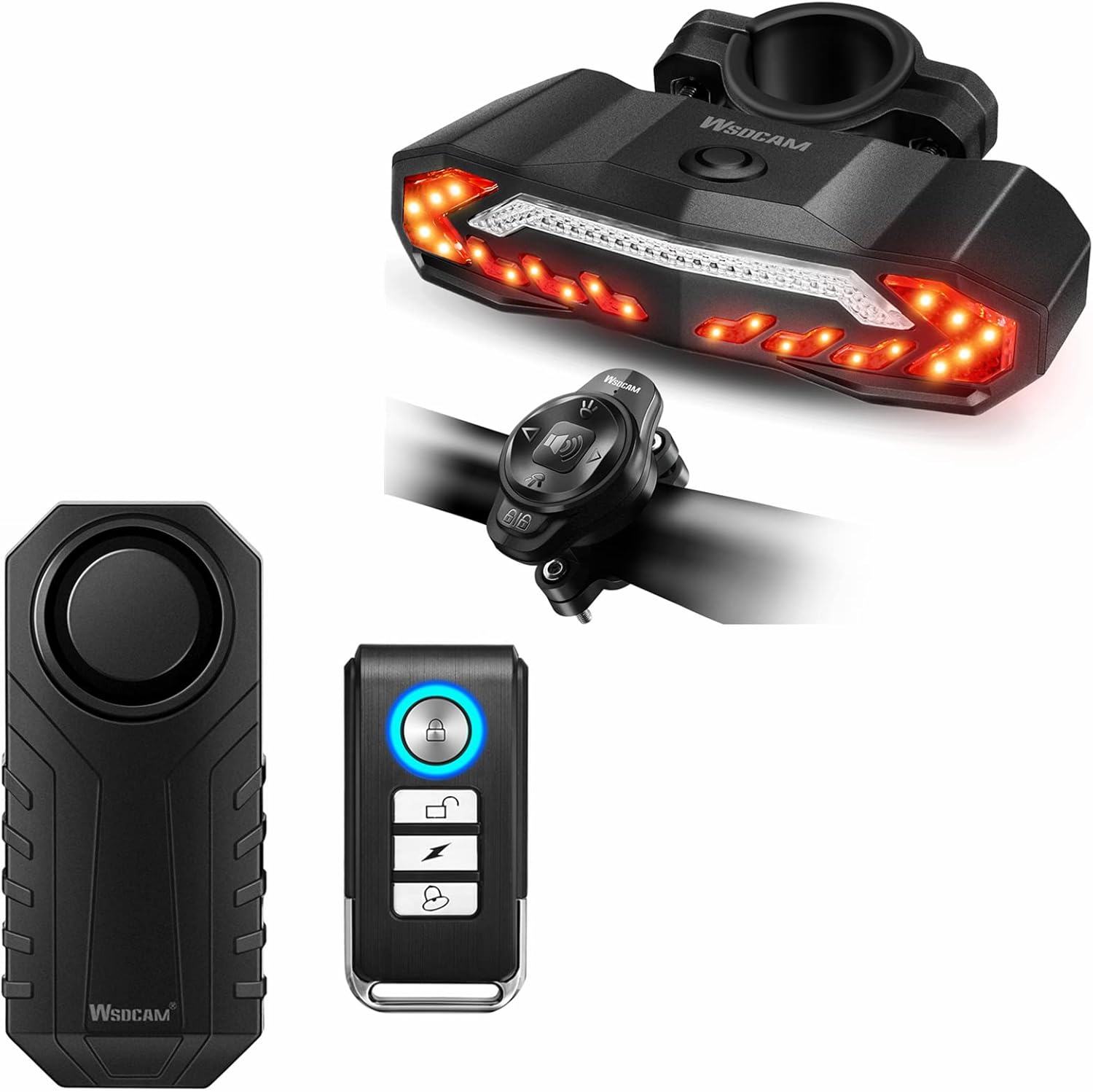 Amazon.com: WSDCAM Bike Alarm & Turn Signals Set, Auto ON/Off ...