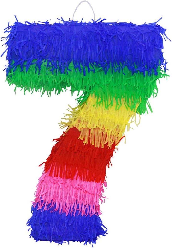 Amazon.com: Small Multicolor Number 7 Pinata Perfect for Kids and Adult ...