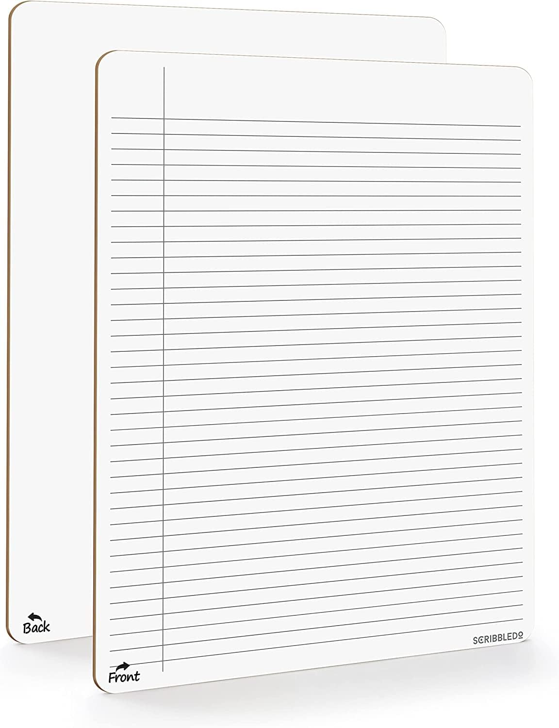 Amazon.com : Scribbledo 2 Pack Dry Erase Notebook College Ruled Lined ...