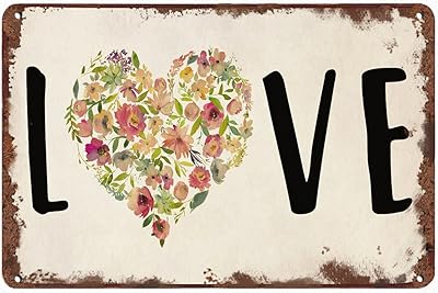 Amazon.com: Retro Tin Sign Vintage Love one Another Peace Kitchen Decor ...