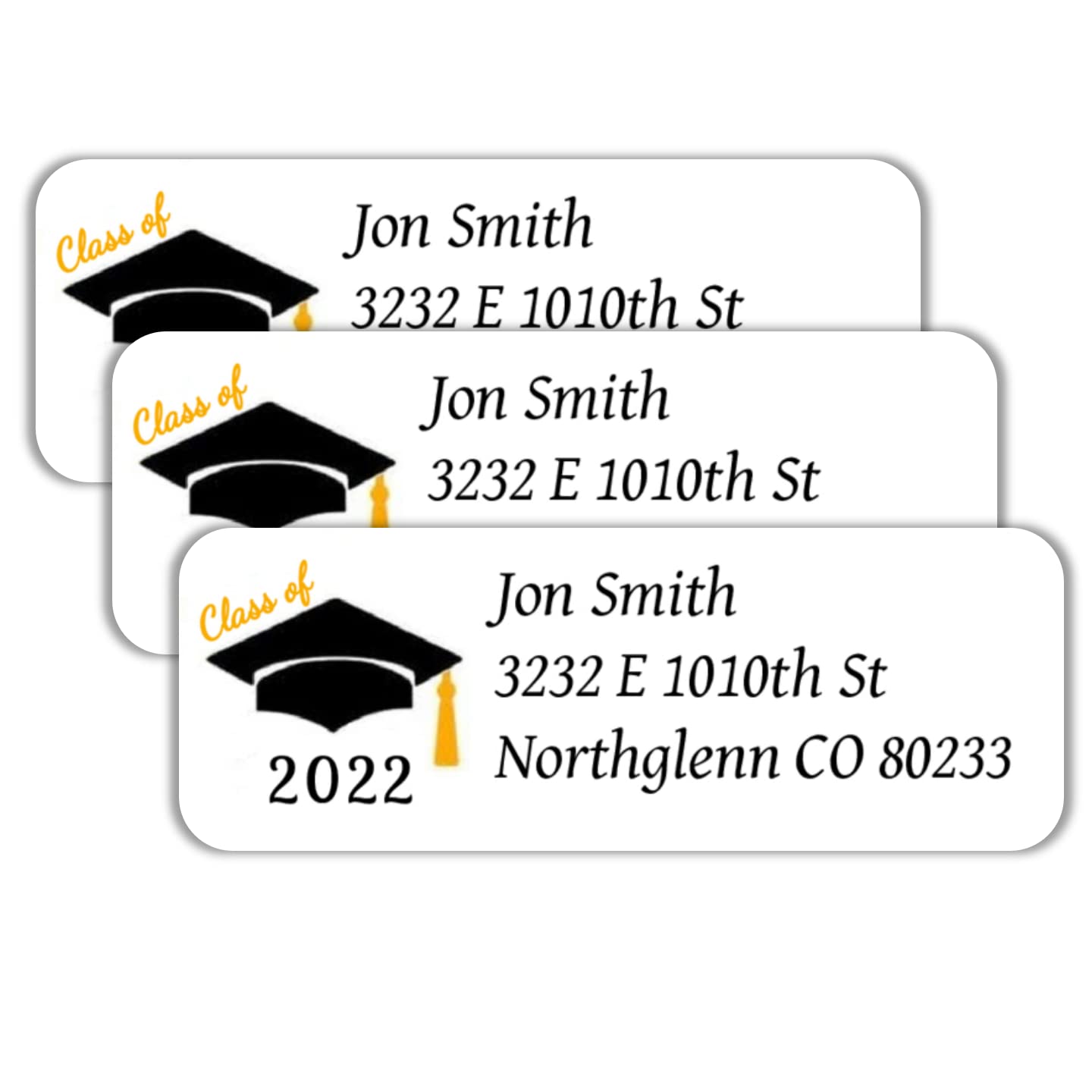 Amazon.com: 60 Personalized graduation, class of (your request) return ...