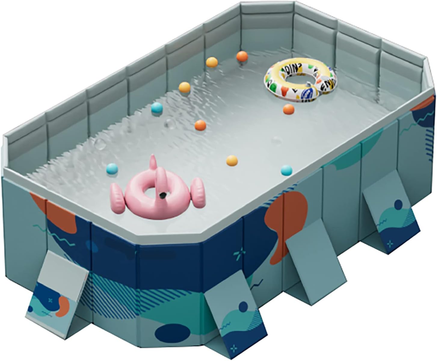 Large Foldable Swimming Pool,PVC Rectangle Pool Above Ground Swimming ...