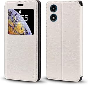 Amazon.com: Invisible Magnetic View Window PU Leather Flip Case Compatible with Motorola Moto G ...