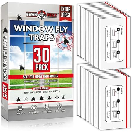 Garsum Window Fly Traps Indoor, Fly Paper Bug Sticky Strips,House Fly ...