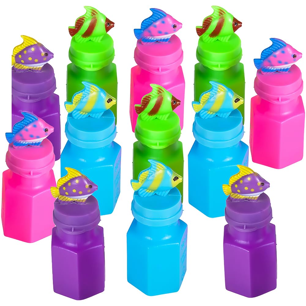 Amazon.com: Rhode Island Novelty Tropical Fish Bubble Bottles Set of 24 ...