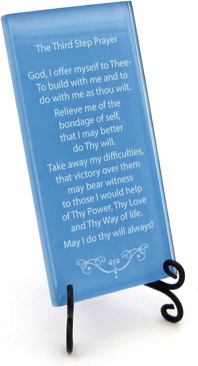 Lifeforce Glass The Third Step Prayer Inspirational Glass Plaque ...