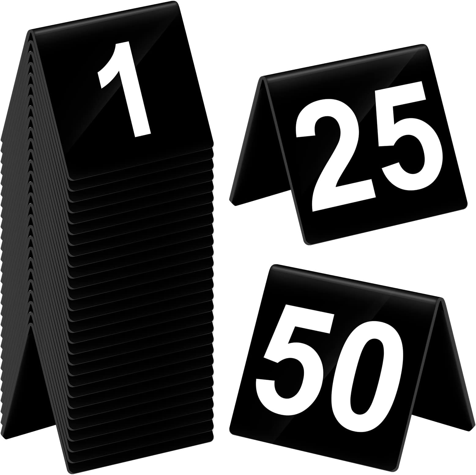 Amazon.com: Tuanse Table Numbers 1-50 Acrylic Double Side Numbered ...