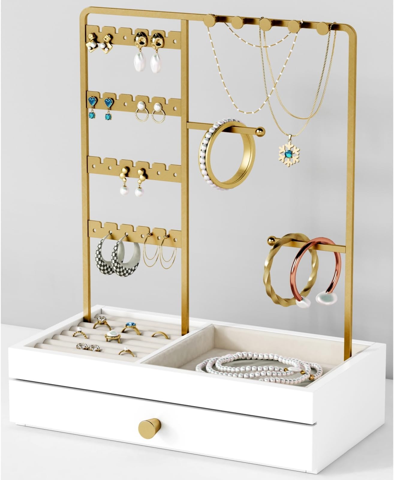 Amazon.com: Ausalivan Jewelry Organizer Stand,Earring And Necklace ...