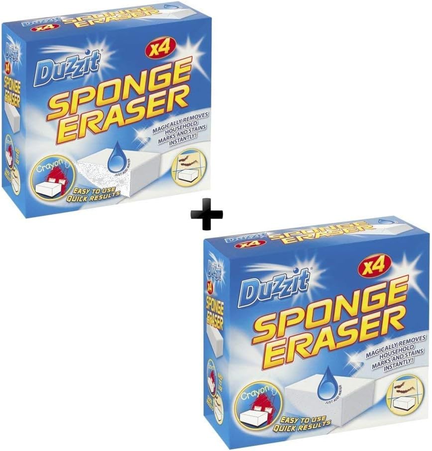 2 X Sponge Eraser - Stain and Mark Remover (Pack of 8) : Amazon.co.uk ...