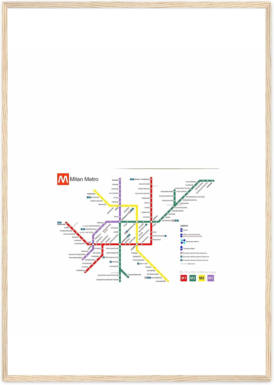 Amazon.com - Milan Italy Metro Train City Map - Poster - Map Posters
