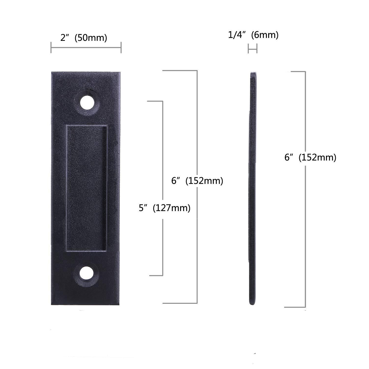 Buy Aiwaiufu 6 inch Sliding Barn Door Handle Flush Pull Rectangle ...