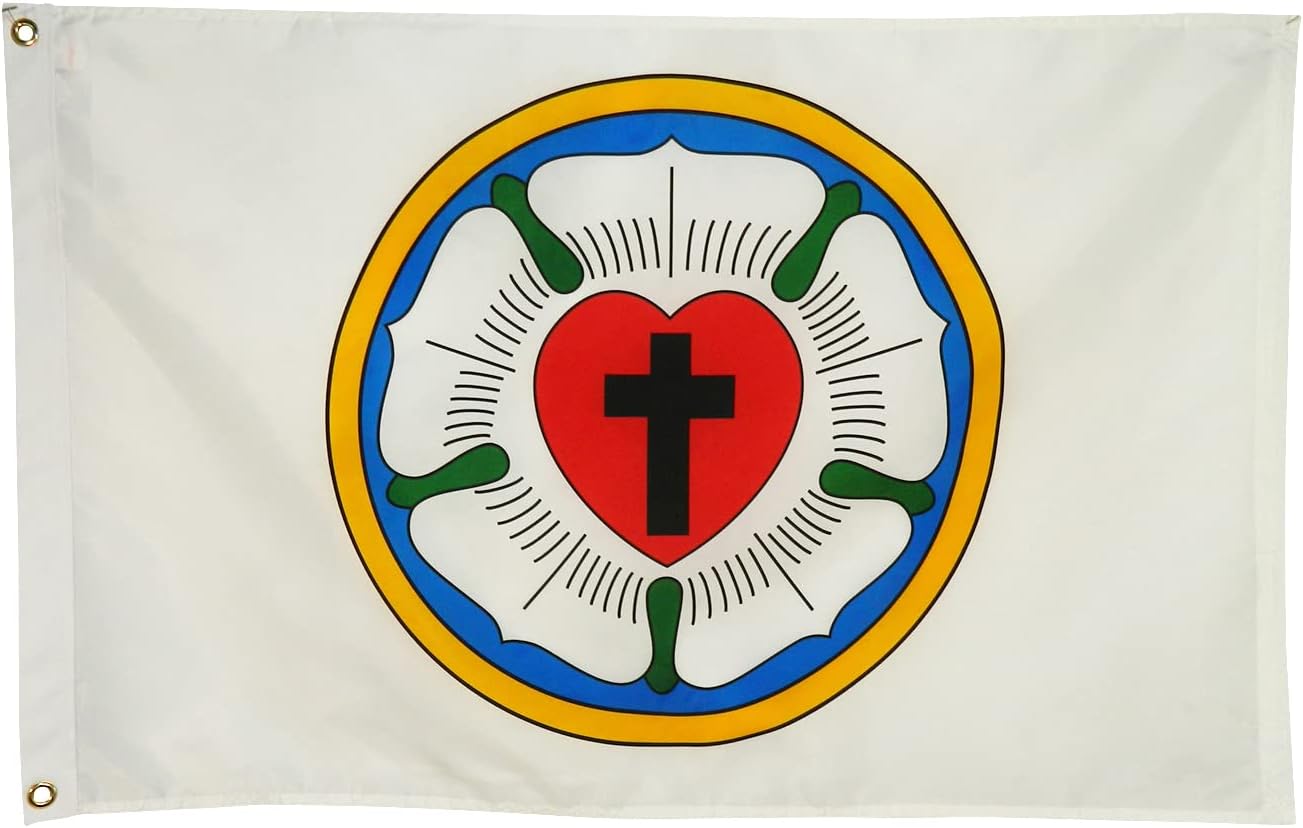 Amazon.com : Lutheran Church Luther Rose Flag, Durable All Weather ...