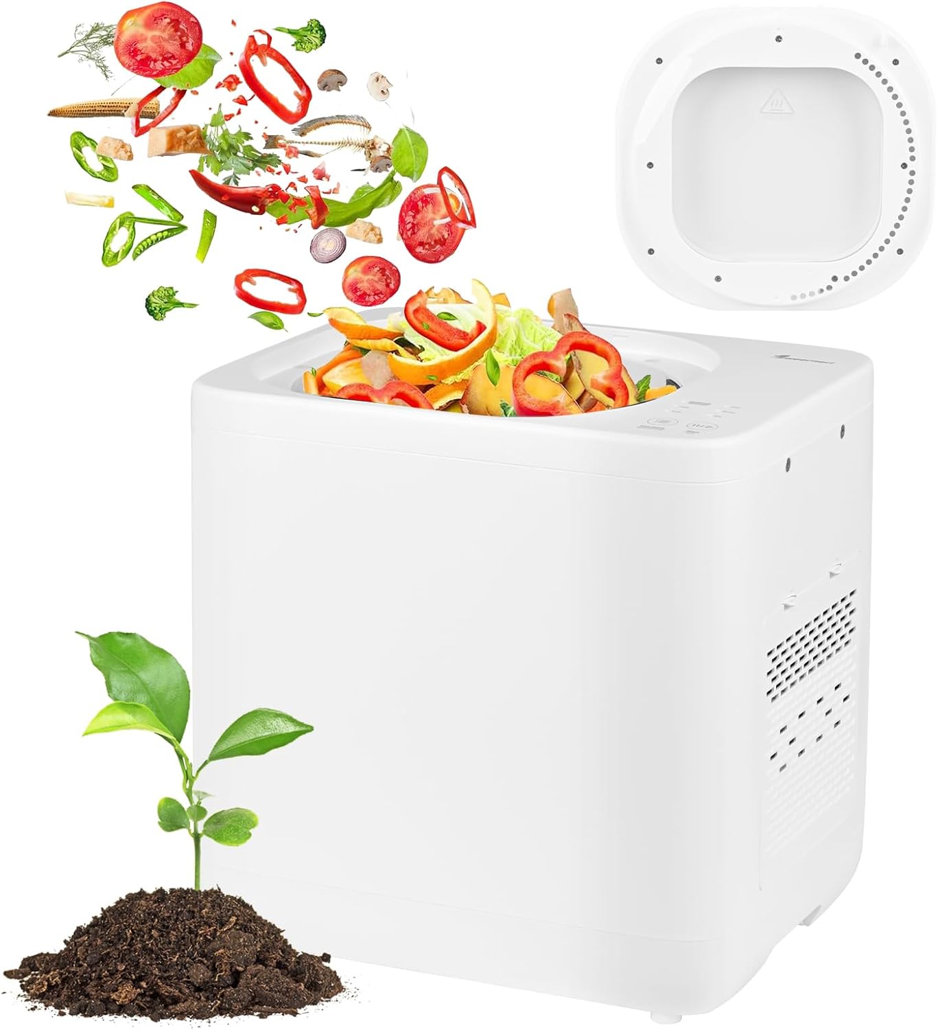 Amazon.com : 3.8L Smart Electric Composter for Kitchen – Transparent ...