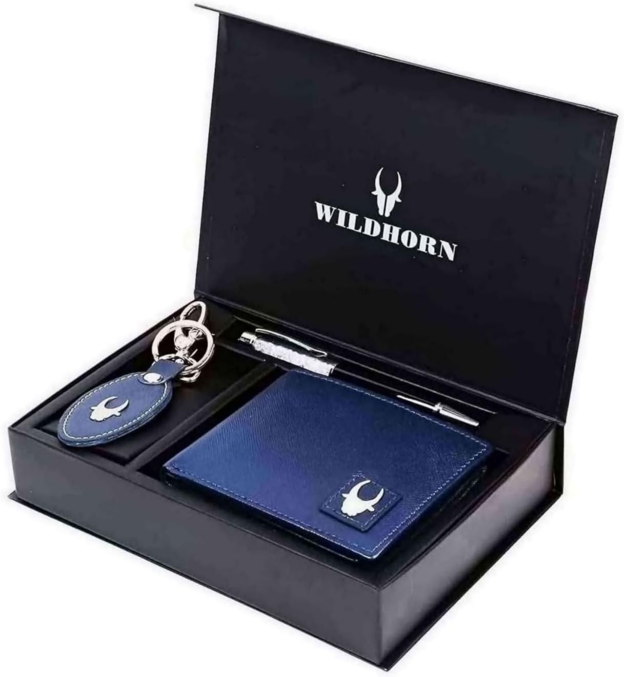 Wildhorn RFID Protected Genuine Leather Wallet,Keychain & Pen Combo For ...