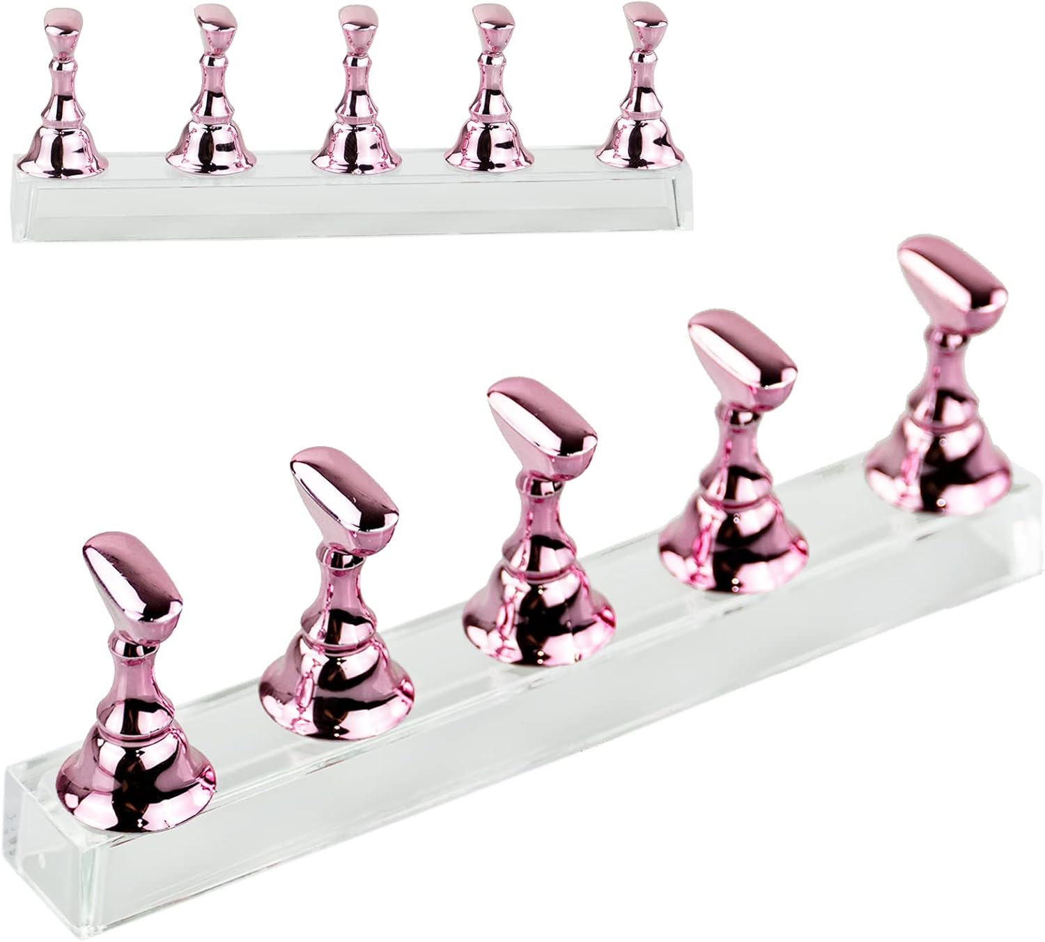 False Nail Stand displayer Holder for Nail Art Practice Transparent ...