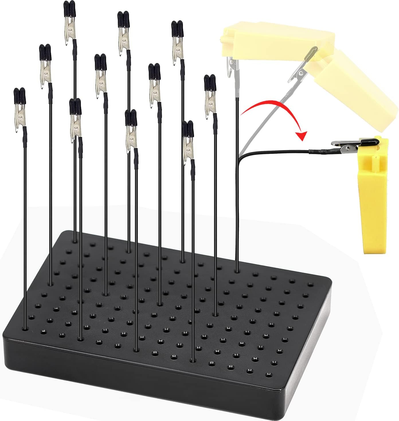 Model Painting Stand Base Holder and 12PCS Bendable Alligator Clip ...