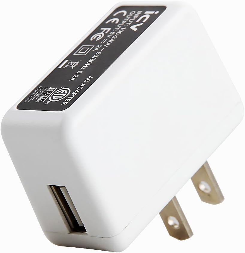 Amazon.com: icv USB Wall Charger – 5V 2A 10W AC Power Adapter with US Plug for Phone, Tablet and ...
