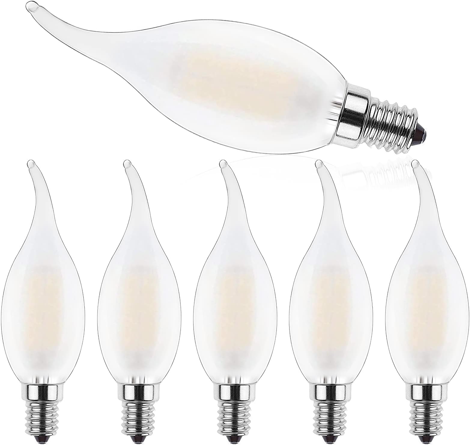 ProCrus E14 LED Candle Light Bulb,4W LED Candle Shape for Chandeliers ...