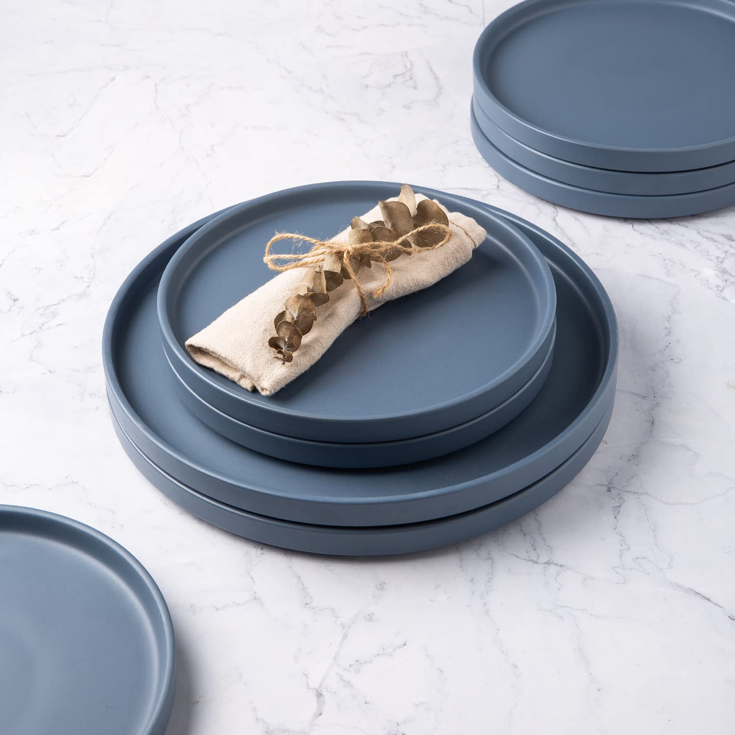 AmorArc Ceramic Dinner Plates Set of 6, 10.0 Inch Matte Stoneware ...