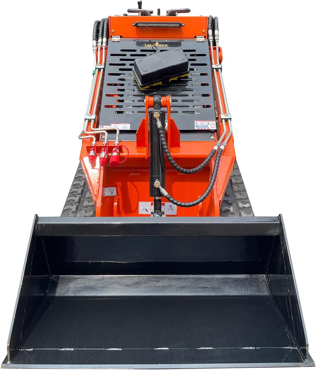 Mini Triangular Track Skid Steer Loader with 43.8 inch Bucket, 23HP ...