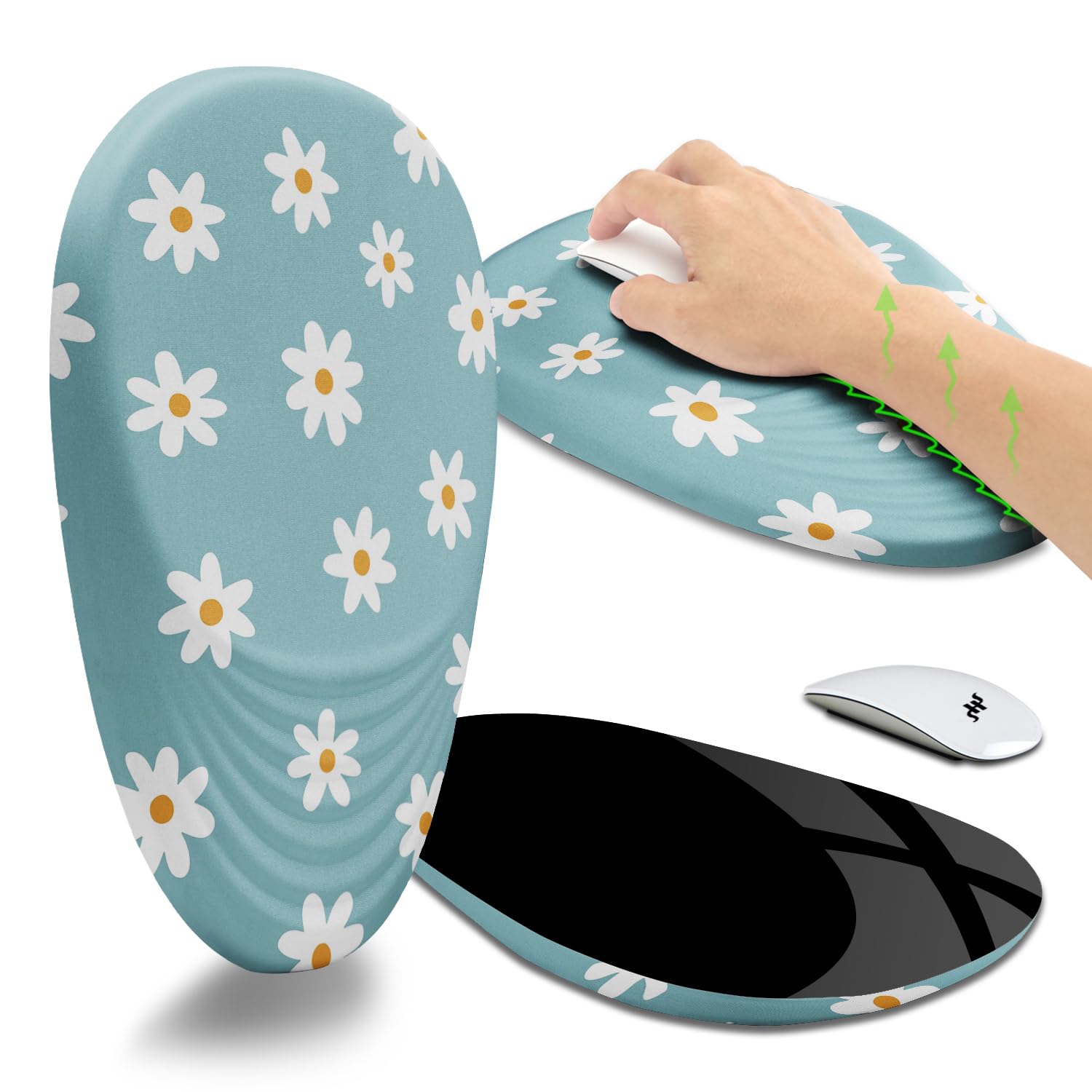 Amazon.com: Hokafenle Ergonomic Mouse Pad Wrist Support with Stepped ...