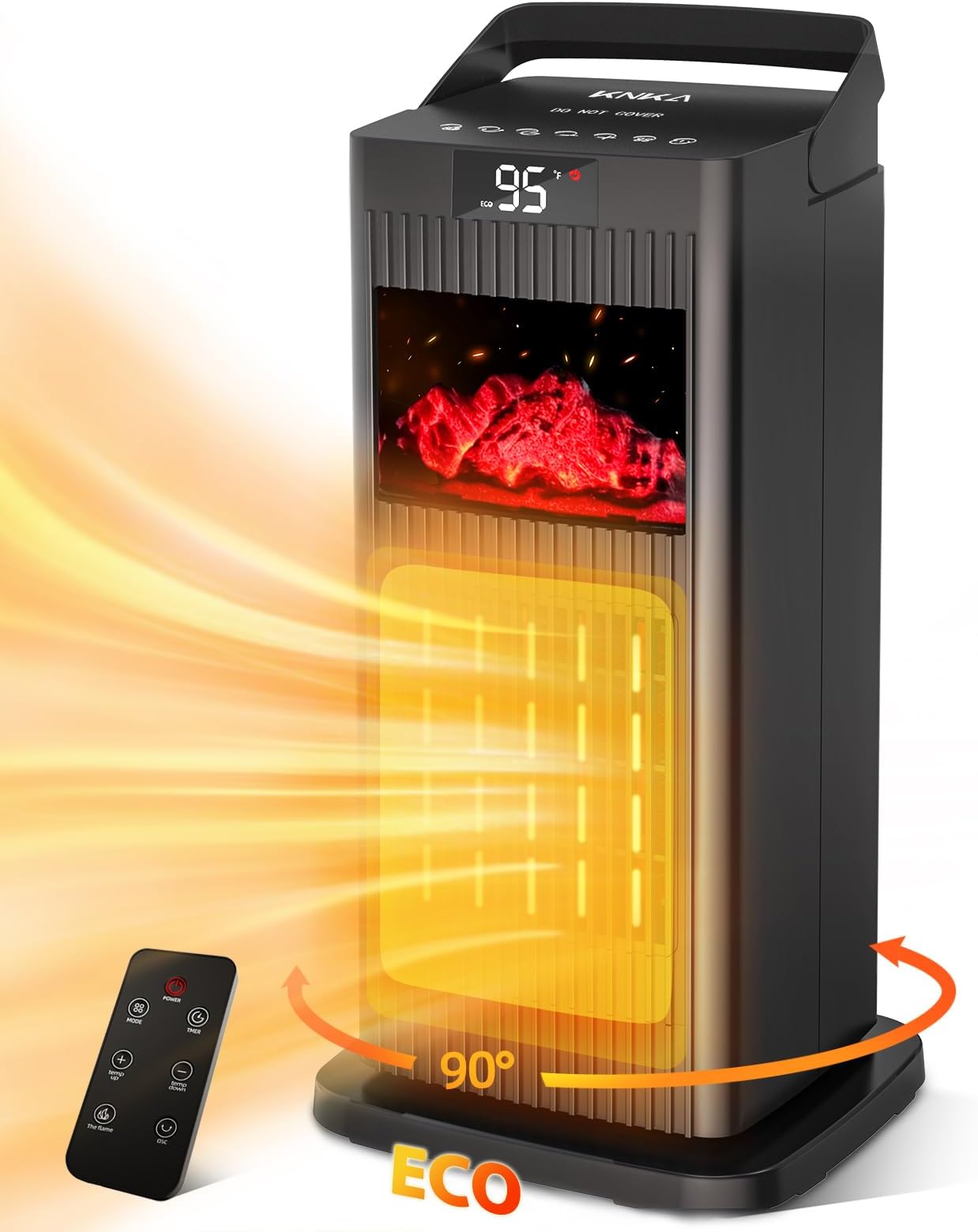 Amazon.com: Aiwa Electric Outlet Ceramic Plug-In Space Heater with LCD ...