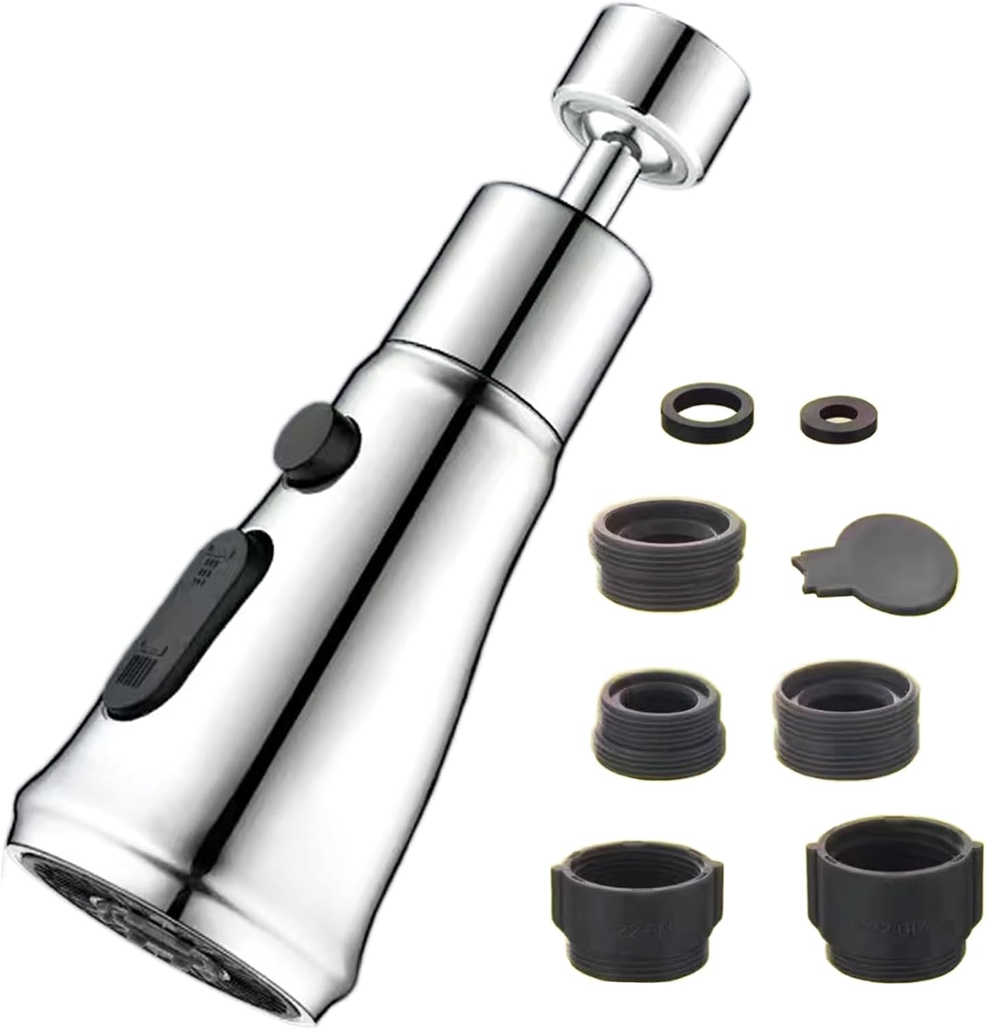 Kitchen Tap Spray Head, 360°Swivel Brushed Nickel Spout, Kitchen Sink ...