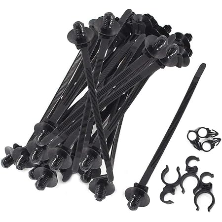 Amazon.com: Push Mount Zip Ties, 8 inch Cable Zip Tie Black Wire Tie ...