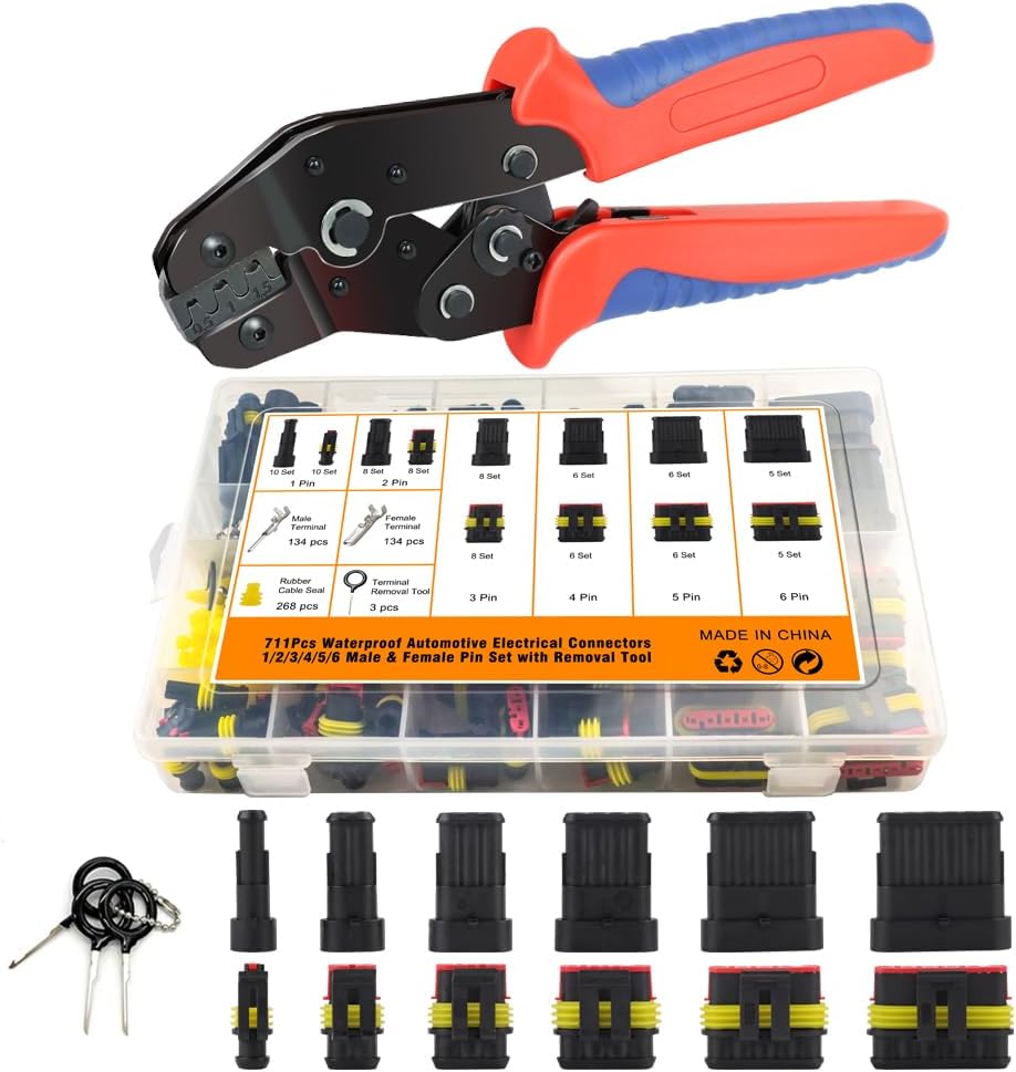 Amazon.com: YMYP 711Pcs 43 Sets Waterproof Automotive Wire Connectors ...