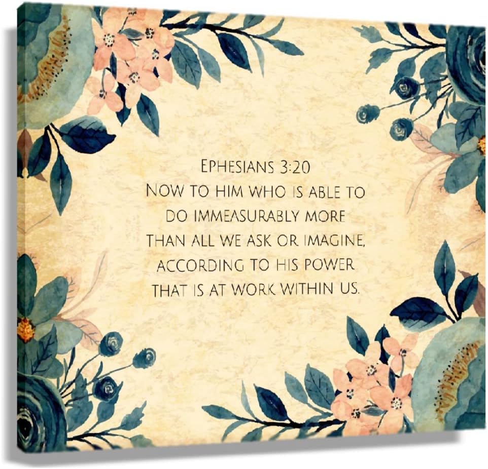 Amazon.com: Ephesians 3 20 Wall Art More Than We All Ask or Imagine ...