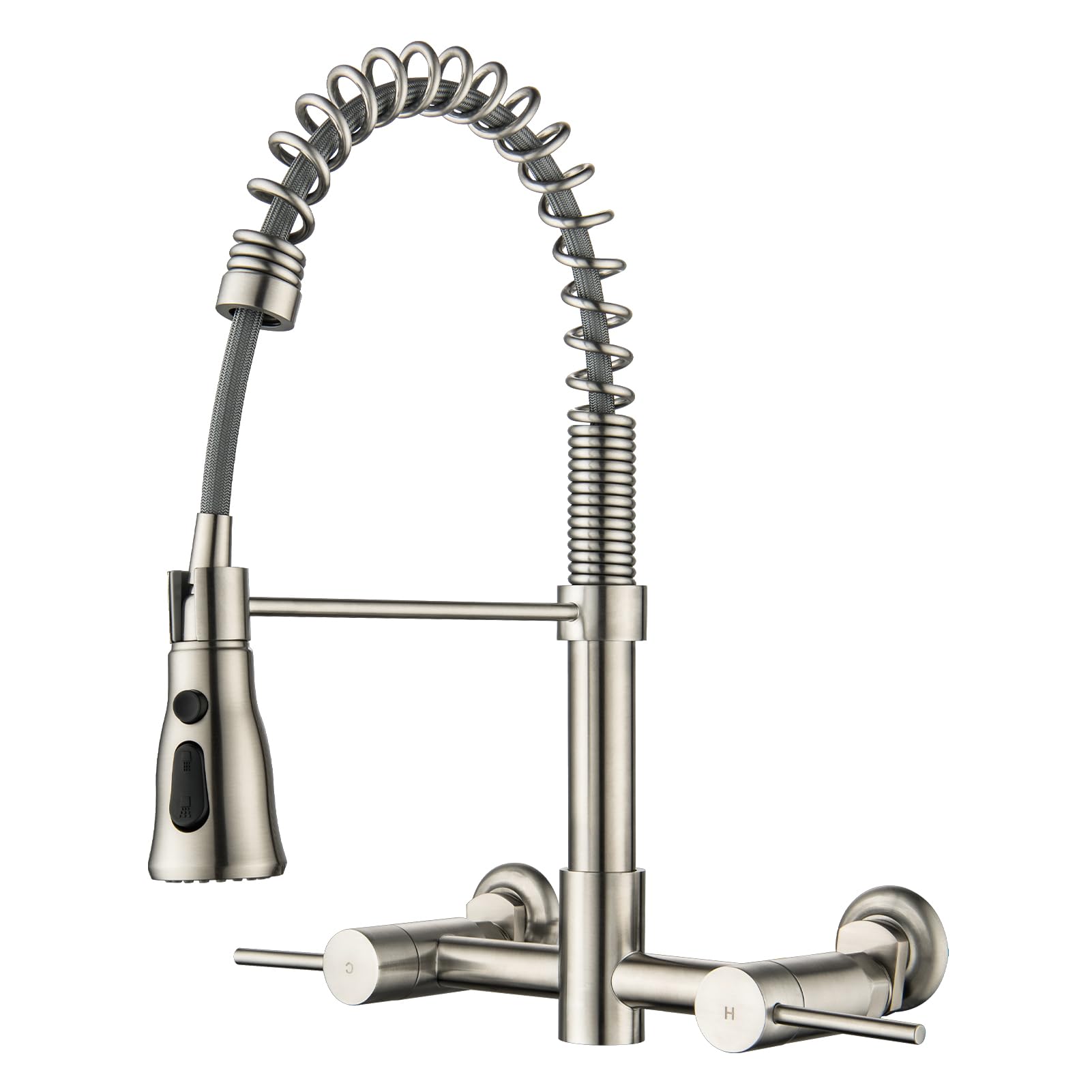 Wall Mount Kitchen Faucet, 8 Inch Center Wall Mount Kitchen Sink Faucet ...