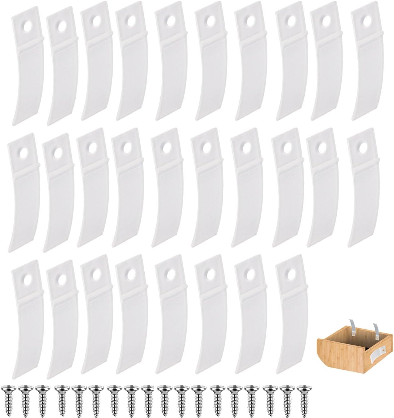 UtySty 50 Pack Drawer Stoppers Non-Falling Out Drawer Stops PVC Plate ...