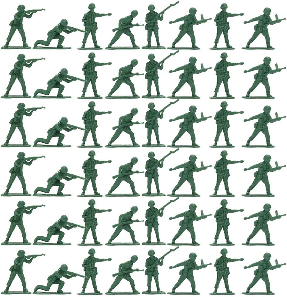 Amazon.com: ViiKONDO Army Men Toy Soldier Plastic Action Figure Green 6 ...