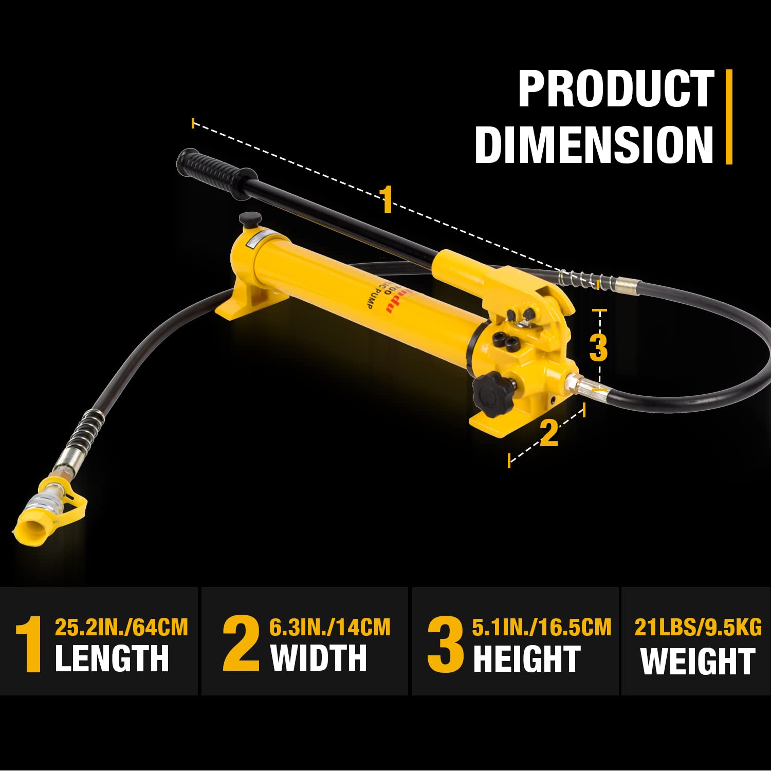 Snapklik.com : LCyindu Manual Hydraulic Hand Pump 900cc 10000Psi Portable Hydraulic Cylinder ...