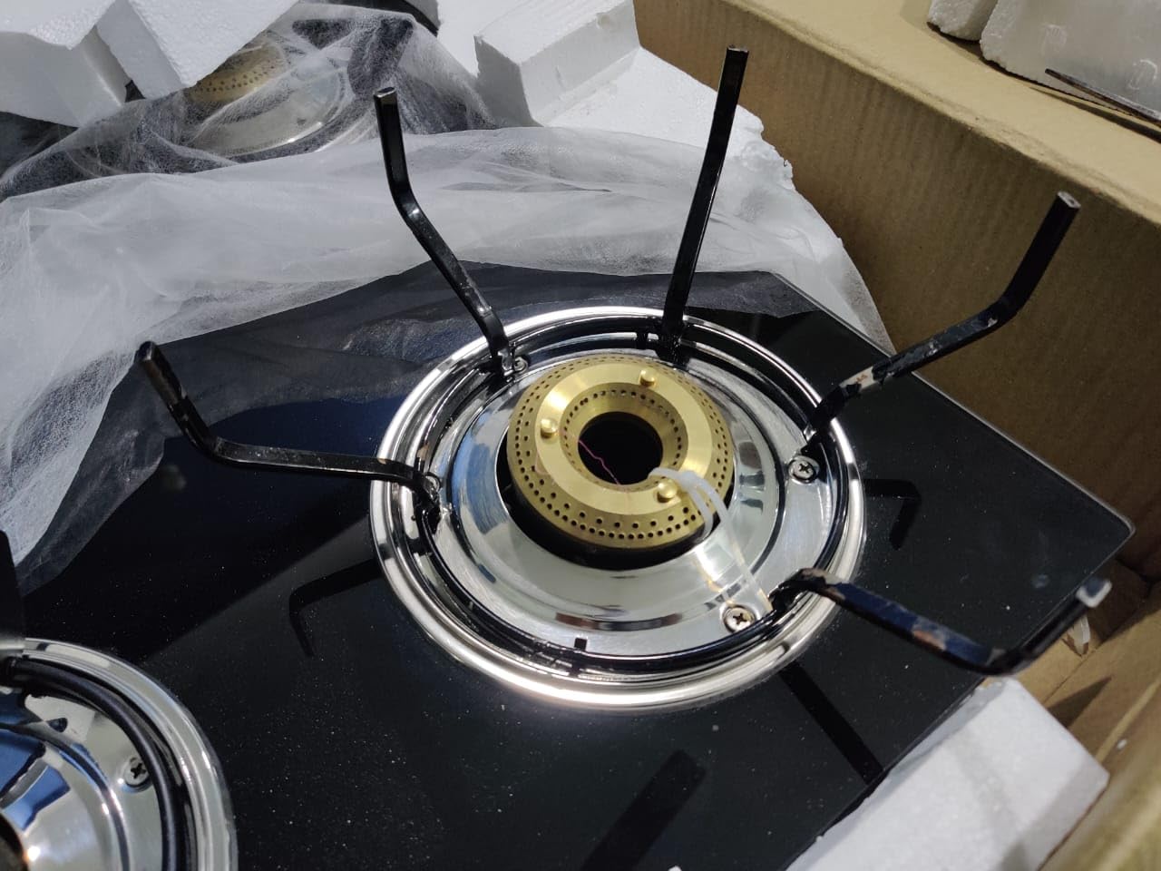 Buy KBB 100% Iron Metal BATI TANDOOR Stand for Glass Cook TOP, Oven ...