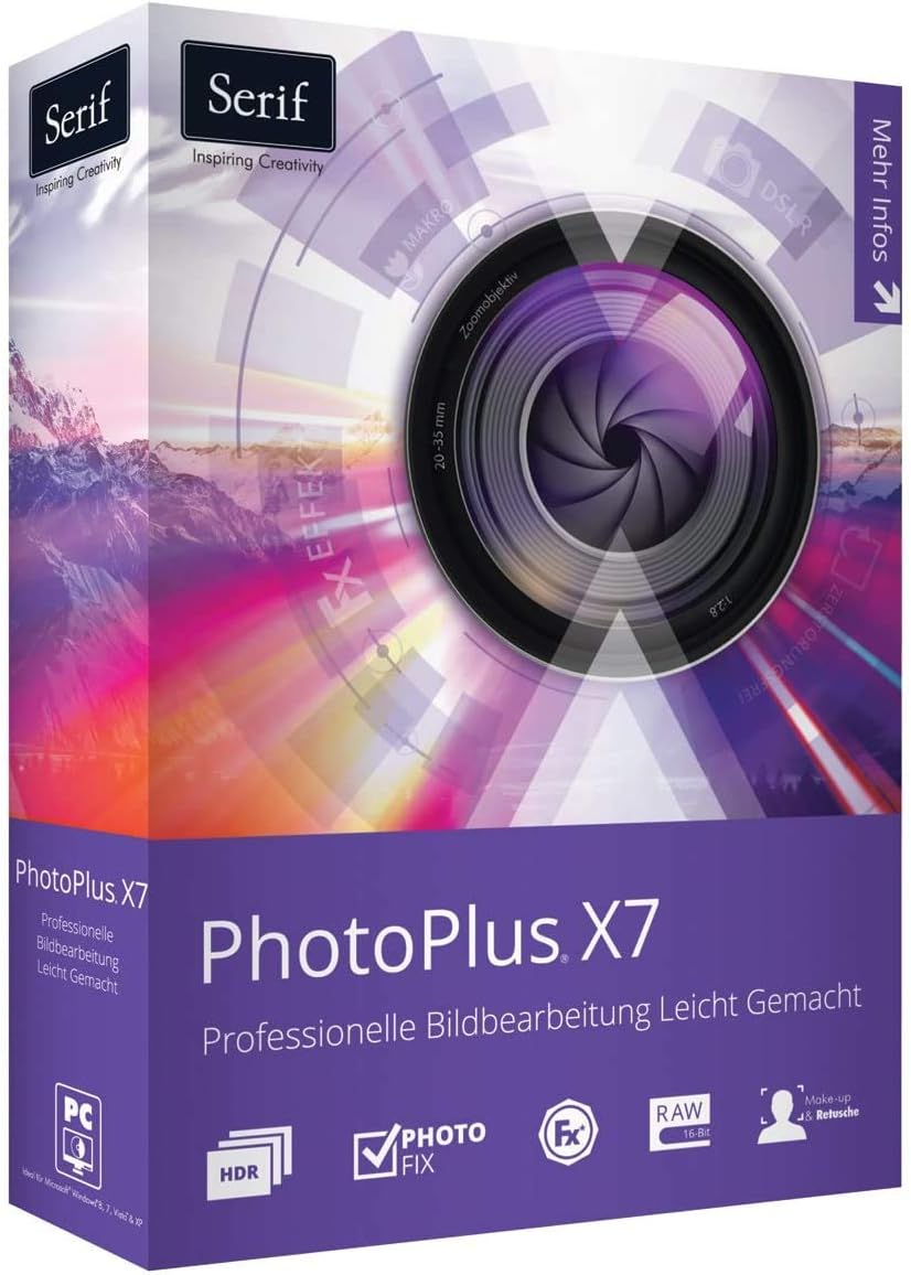 Serif PhotoPlus X7 + InPixio Bilder Vergrößern Software als Bundle ...