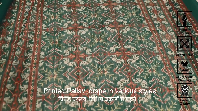 Watch See real video experience of ajrakh motif print indian saree on ...