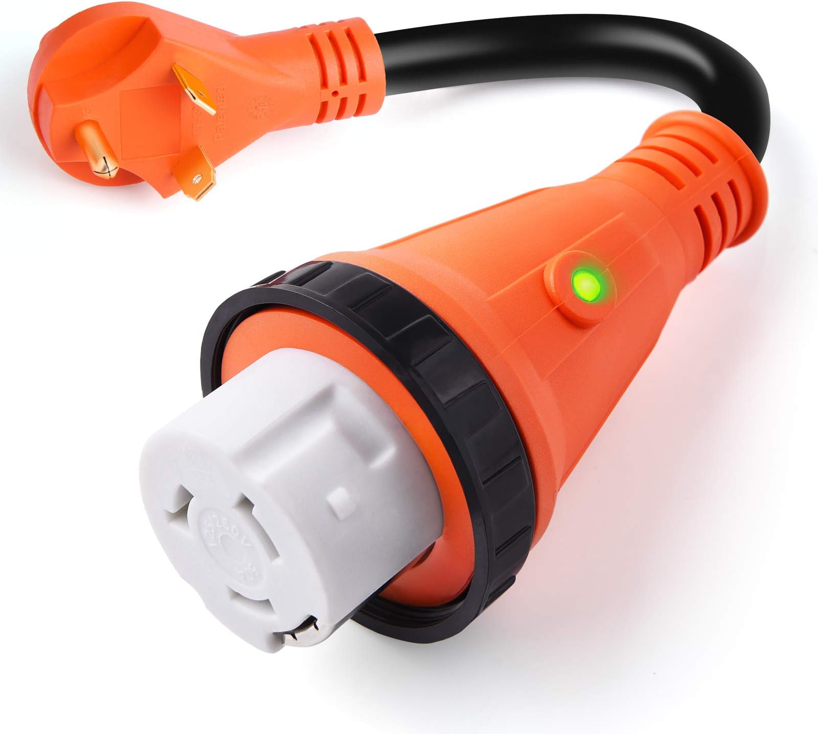 MICTUNING 30A Male to 50A Female RV Power Cord Plug Adapter Heavy Duty ...