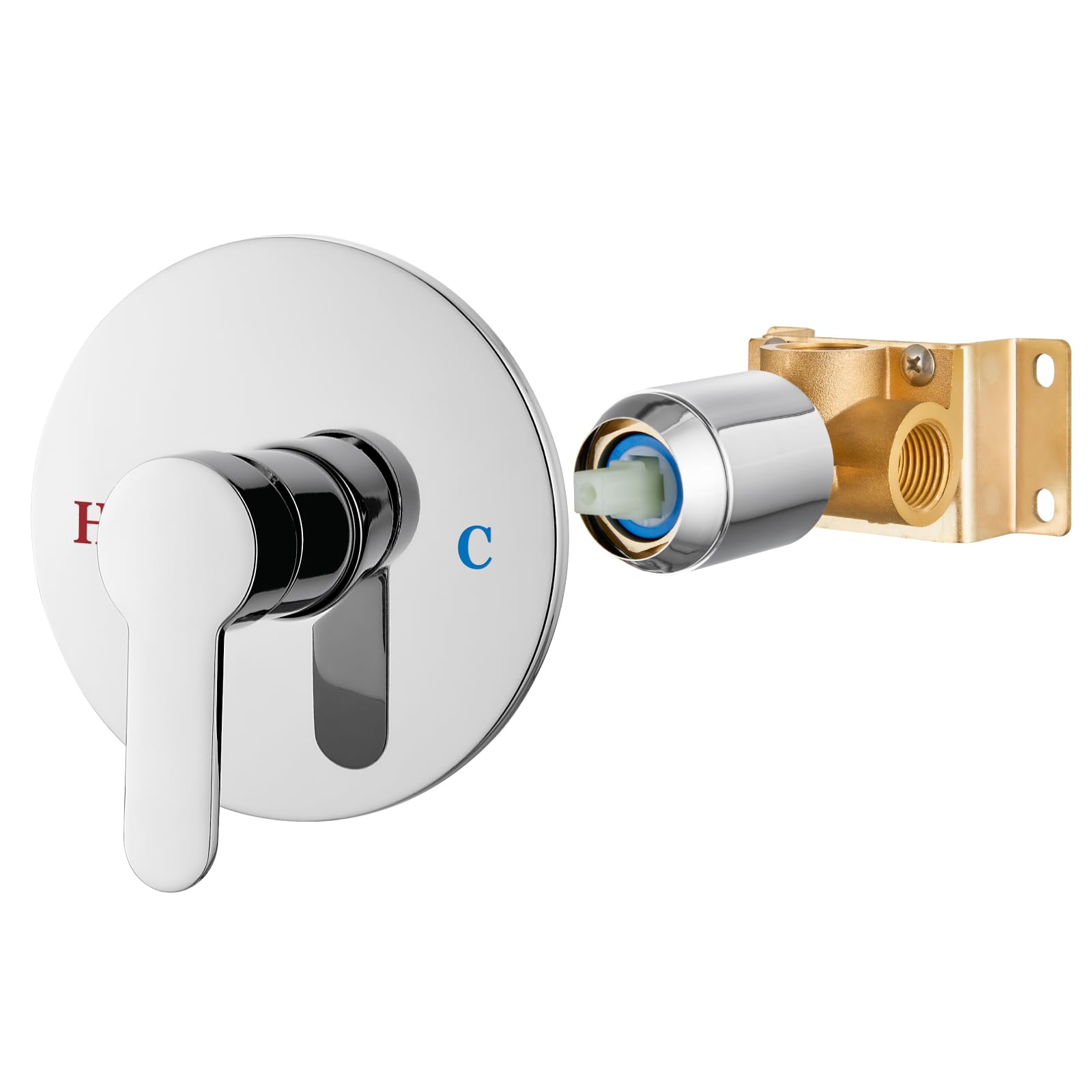 Airuida Round Single-Function Shower Handle Valve Trim Kit Shower ...